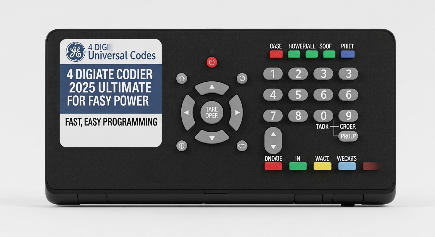4 Digit GE Universal Remote Codes: The Ultimate 2025 Power Guide for ...